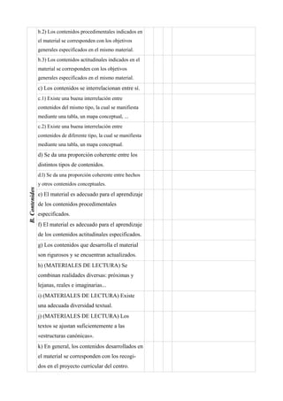 Evaluación de Materiales Curriculares Impresos (Parcerisa, 1996) | ODT