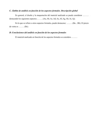 Evaluación de Materiales Curriculares Impresos (Parcerisa, 1996) | ODT