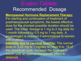 Evalon (Estriol Tablets) | PPT