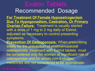 Evalon (Estriol Tablets) | PPT