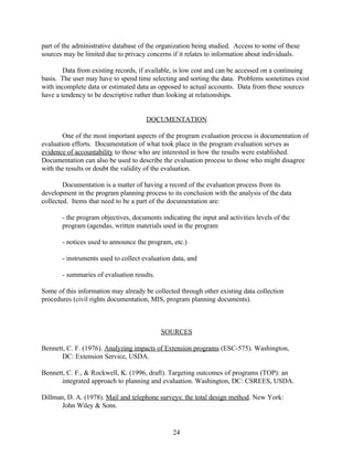 Evaluating Extension Programe Outcomes | PDF