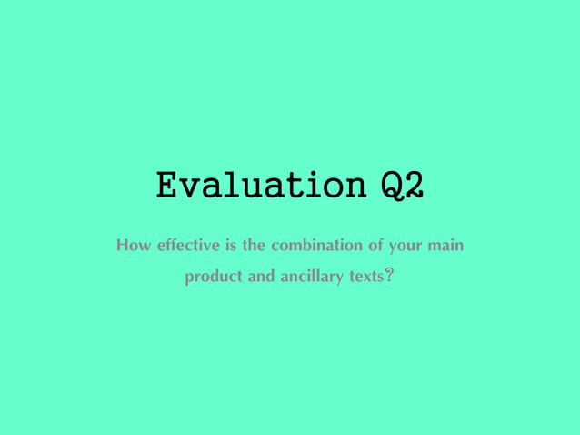 Evaluation Q2 | PPT