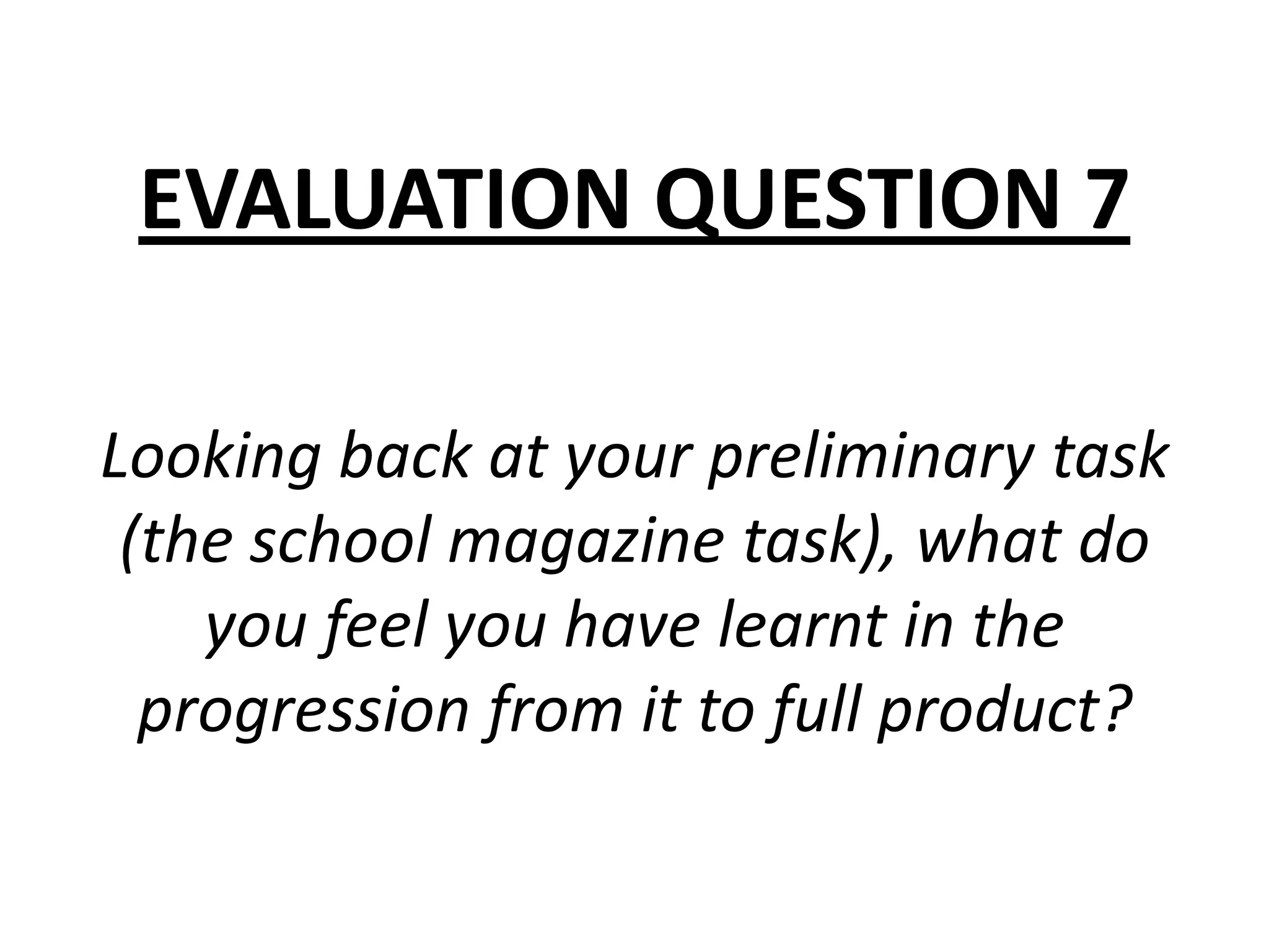 Eval q 7 | PPTX