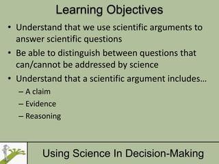 Evaluating Scientific Claims, a teacher workshop | PPT