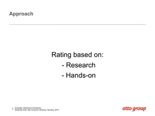 Alexander Kolb – Flink. Yet another Streaming Framework? | PDF