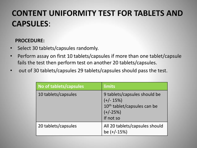 Evaluation of tablets and capsule | PPTX | Pharmaceutical Drugs | Medical Health