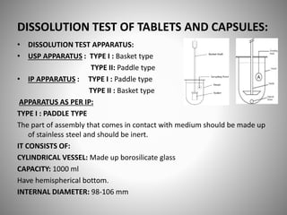 Evaluation of tablets and capsule | PPTX