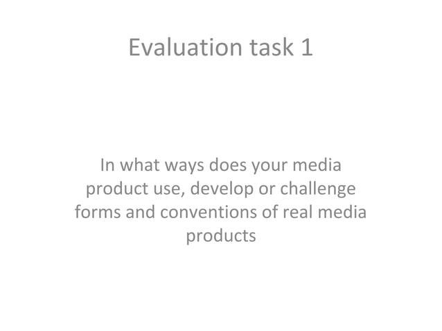 Eval task 1 | PPT
