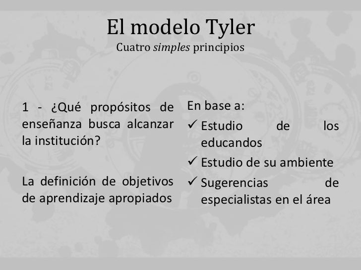 Evaluación curricular según Tyler