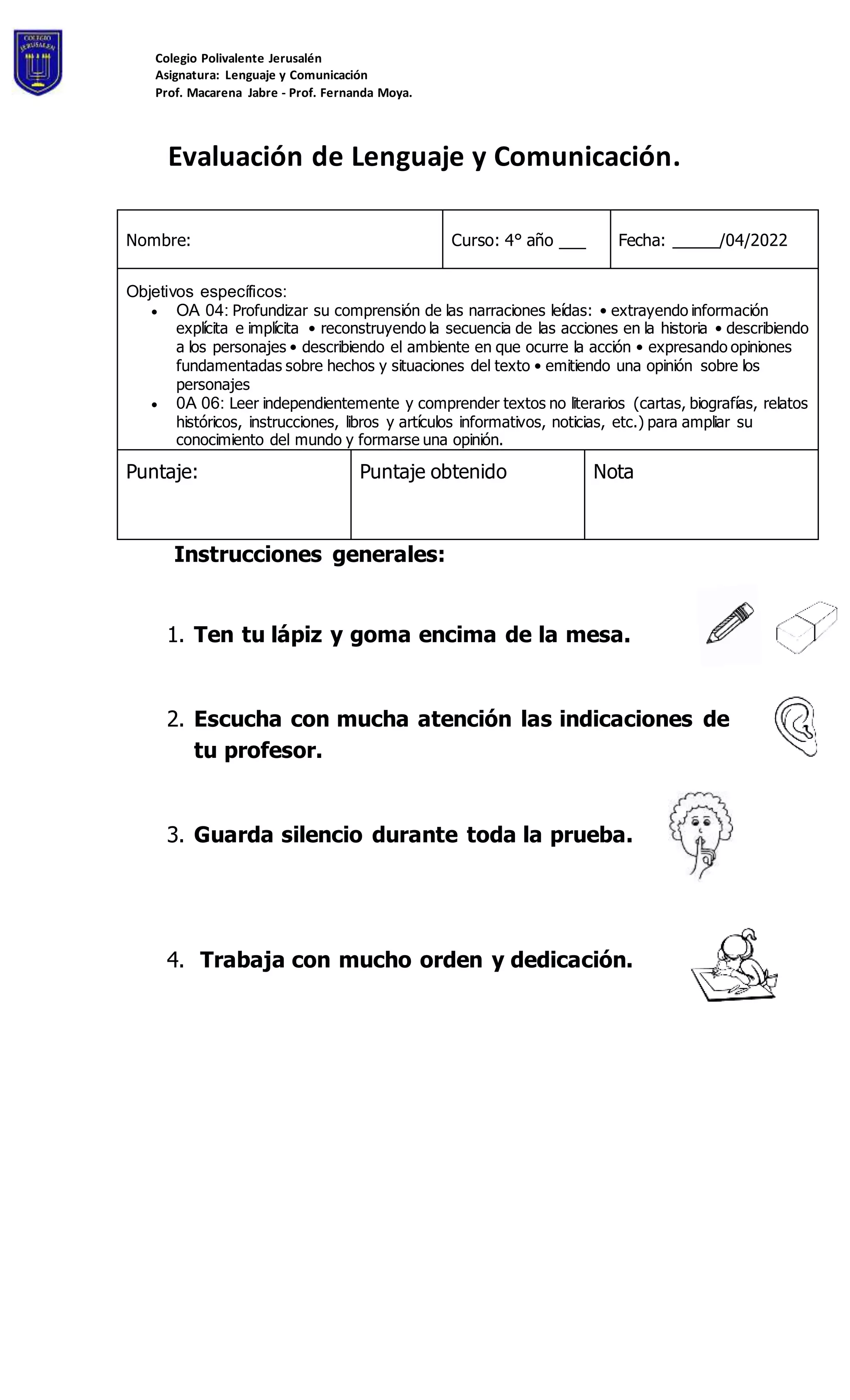 Evaluación de Lenguaje y Comunicación 2.docx