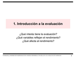 Evaluación de rendimientos de sistemas | PPT