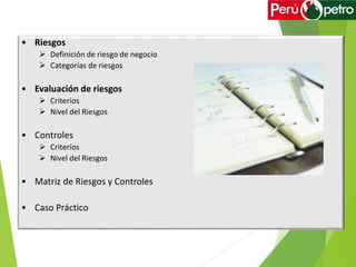 Evaluación de riesgos de negocio (ejemplo) | PPTX