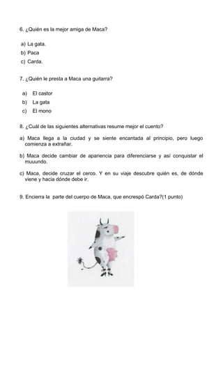 Evaluación el mundo de maca | DOC
