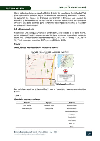 Evaluación Fito-física del Arbolado Urbano en Caranqui - Ecuador ...