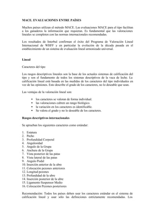 Evaluación morfologica del ganado de leche whff | PDF