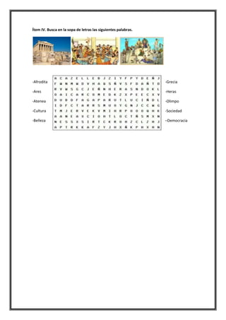 Evaluación vida cotidiana en la antigua Grecia | DOCX