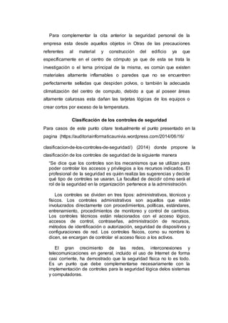 Evaluacion de la seguridad | DOCX