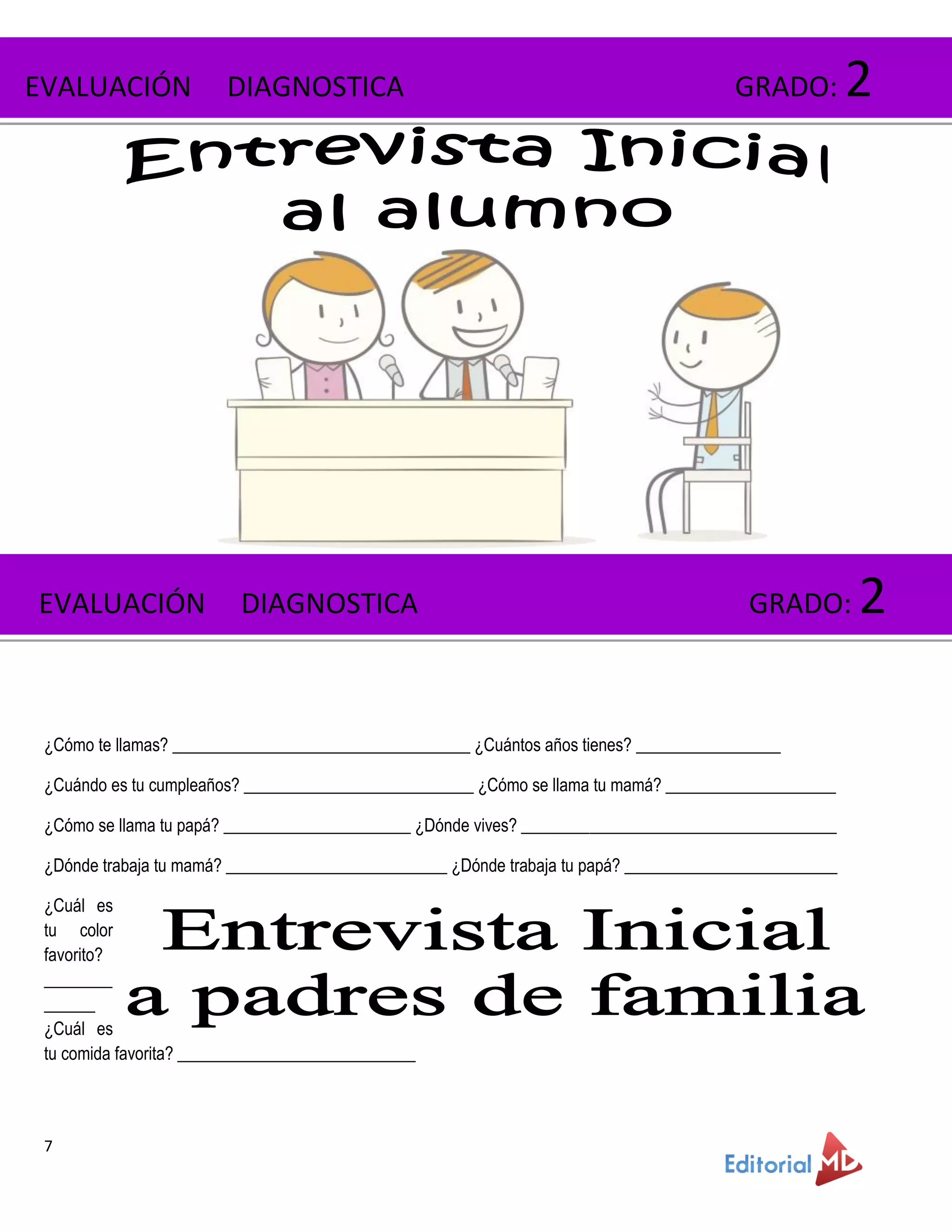 Evaluacion diagnostica segundo de primaria | PDF