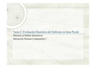 Evaluacion Heuristica | PDF
