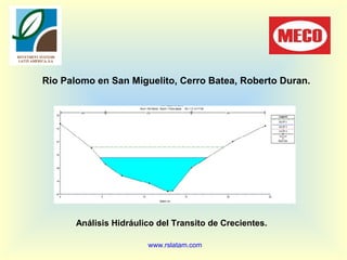 Evaluacion Hidraulica Rio Palomo en San Miguelito, Cerro Batea, Roberto ...