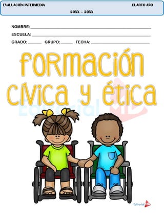 Evaluacion intermedia cuarto de primaria | DOCX