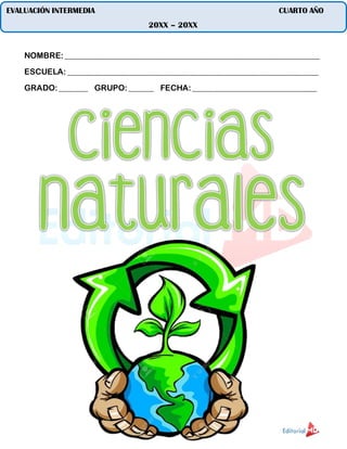 Evaluacion intermedia cuarto de primaria | DOCX