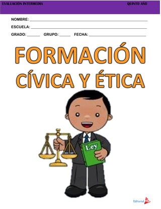 Evaluacion intermedia de 5° grado de primaria | PDF