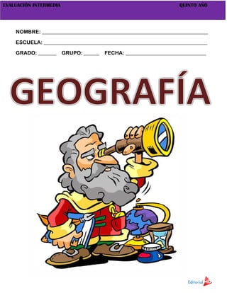 Evaluacion intermedia de 5° grado de primaria | PDF