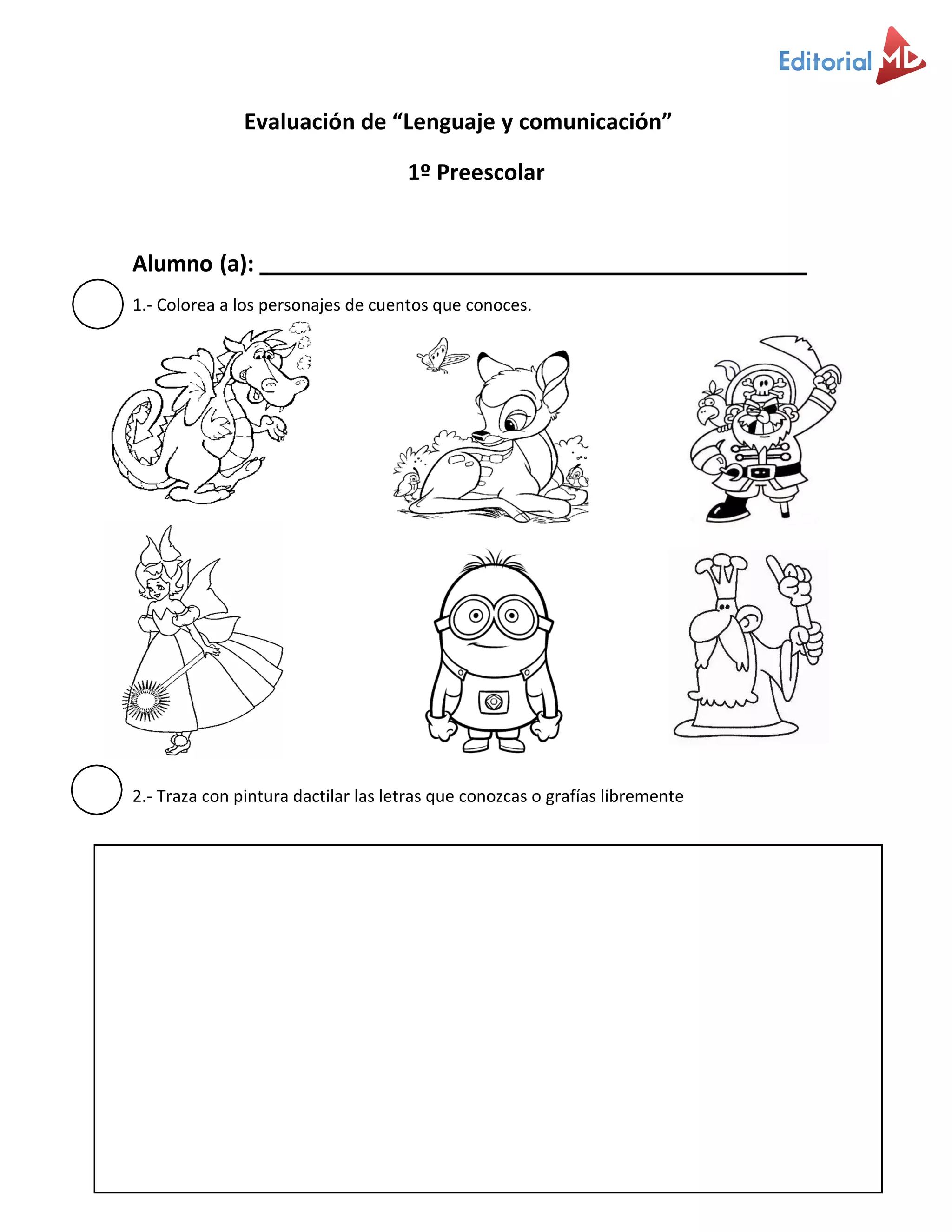 Evaluacion intermedia en preescolar | DOCX