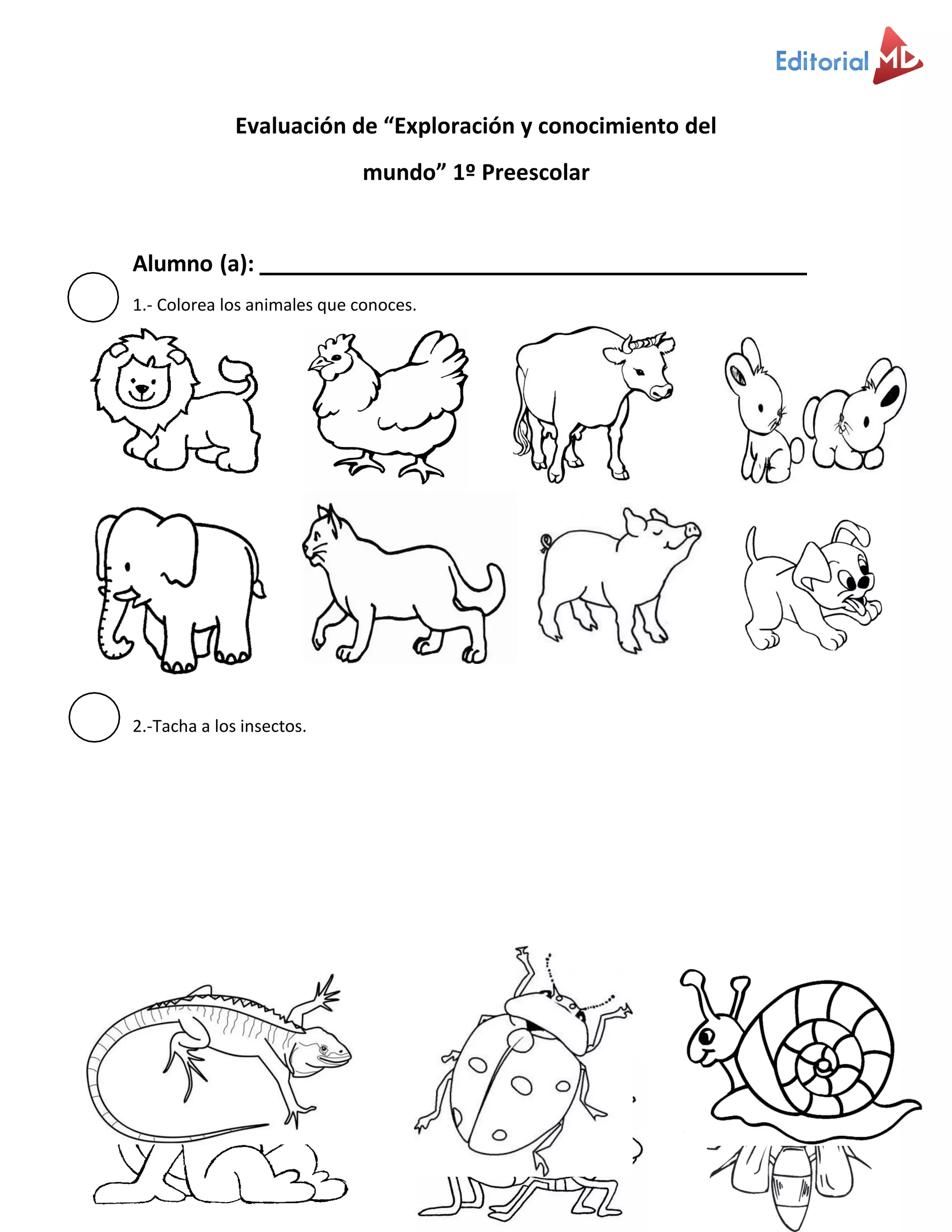 Evaluacion intermedia en preescolar | DOCX