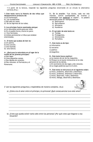 Evaluacion leyenda | PDF