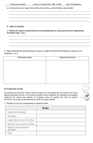 Evaluacion leyenda | PDF