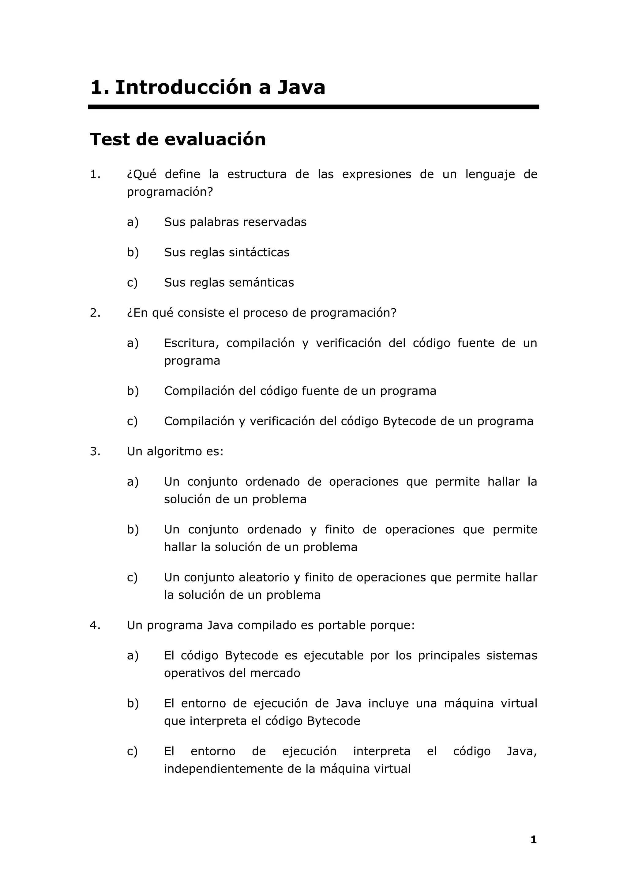 Ejercicios de evaluación de fundametnos de programacion en JAva | PDF