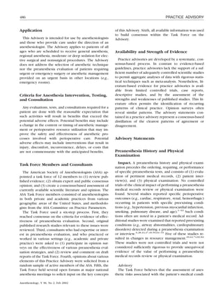Evaluacion preanestesica taskforce 2002 | PDF