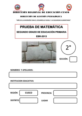 Evaluacion segundo grado para aplicacion7 | PDF
