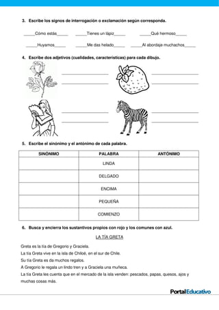 Evaluacion sustantivos_propios_comunes.. | PDF