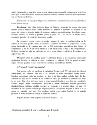 Evaluarea formarii-recoltei soia | DOCX