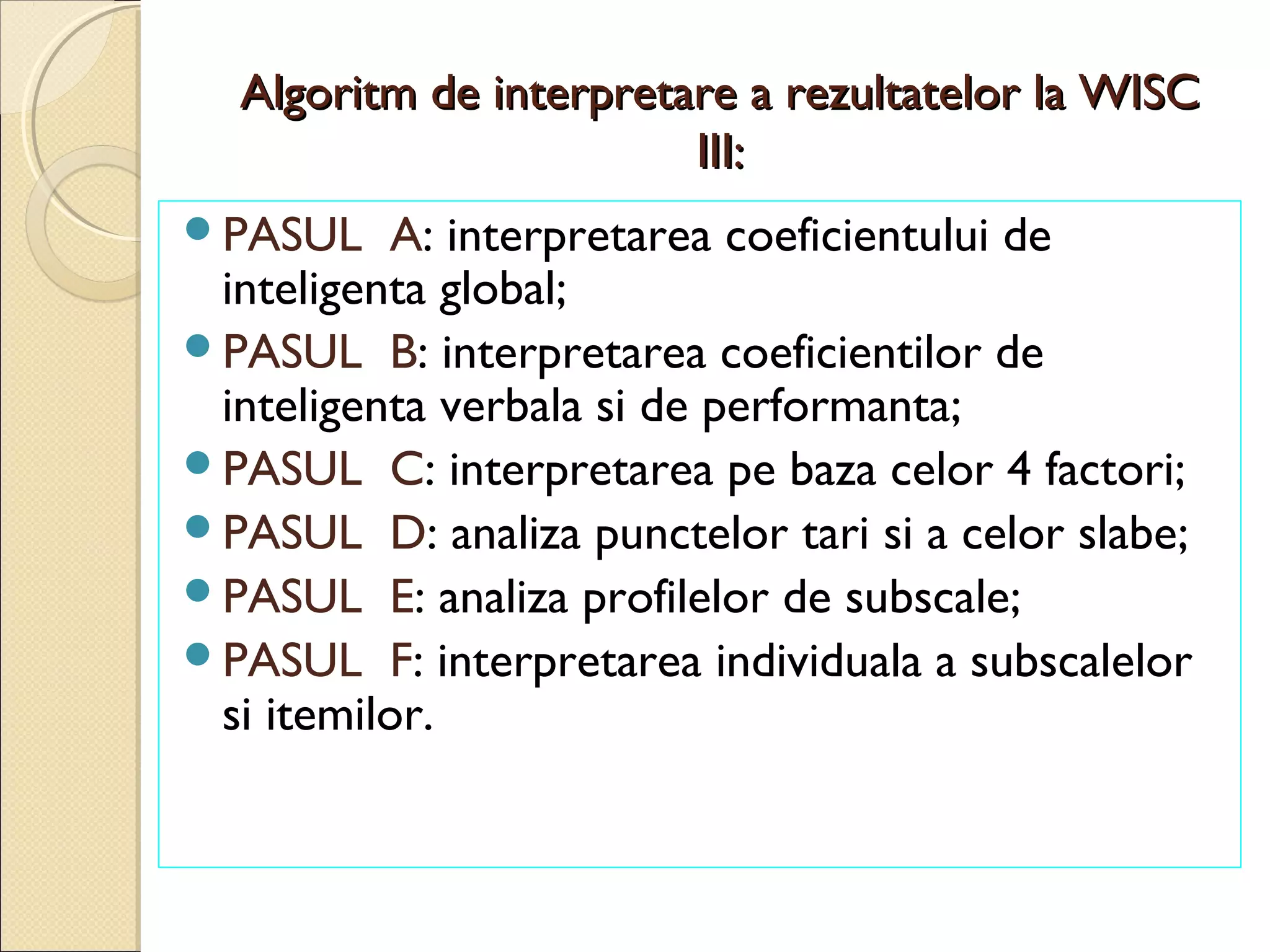 Evaluarea inteligentei-scalele-wechsler-ppt | PPT