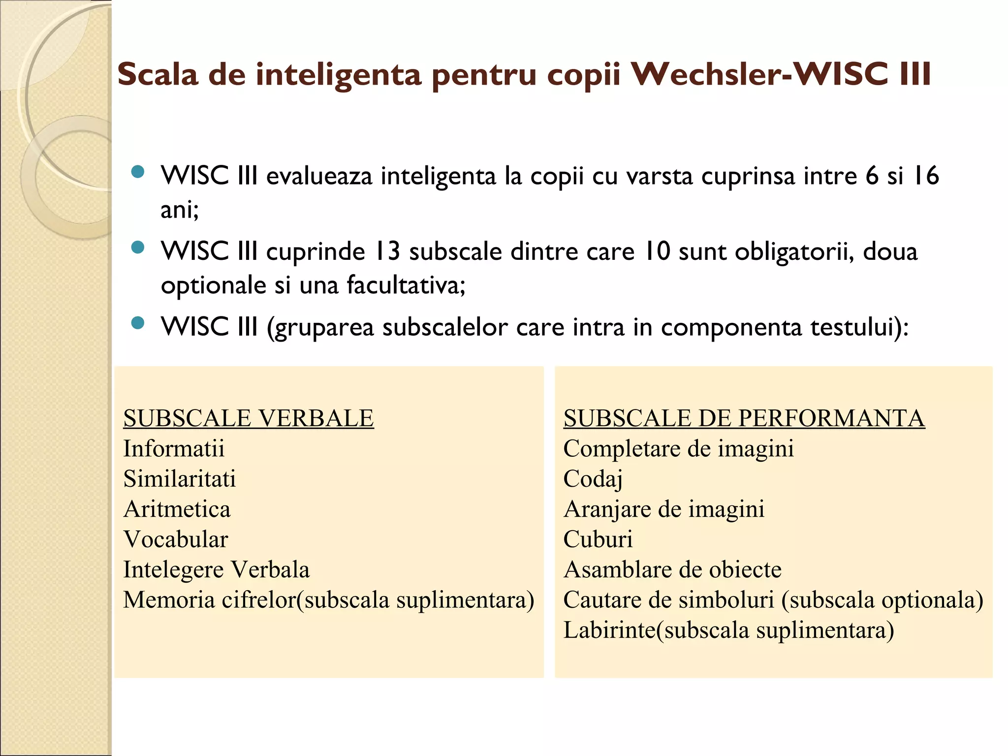 Evaluarea inteligentei-scalele-wechsler-ppt | PPT