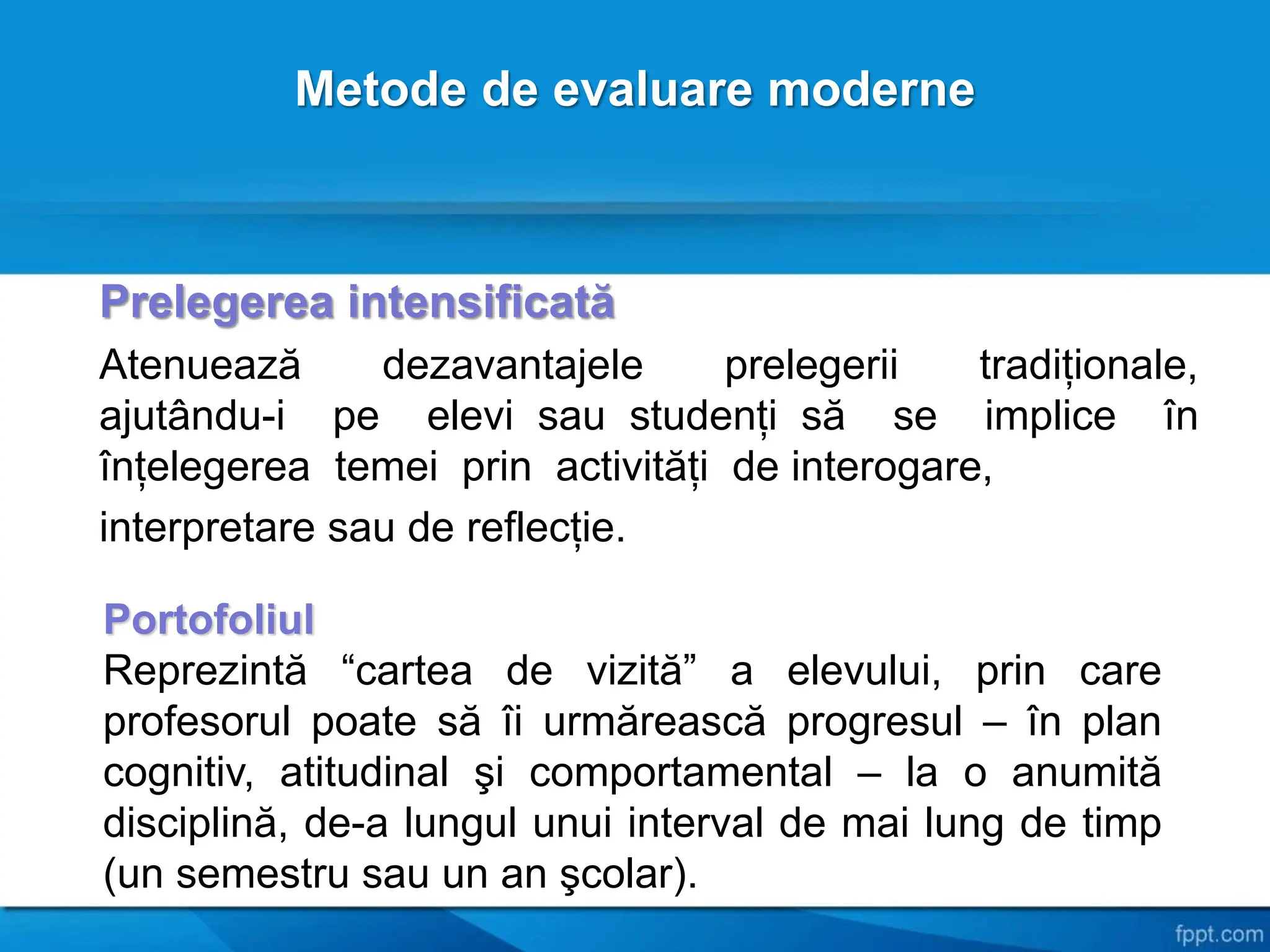 Evaluarea didactica in procesul educational | PPT