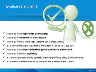 Evaluarea didactica in procesul educational | PPT