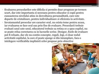 Evaluarea inițială gradinita si cresa 2024 | PPTX