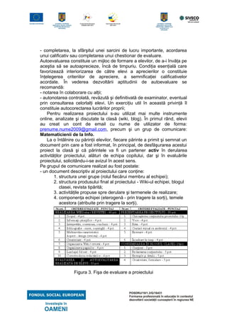 Evaluarea proiectelor 2 | DOC