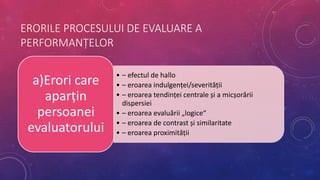 Evaluarea resurselor umane 2 | PPTX