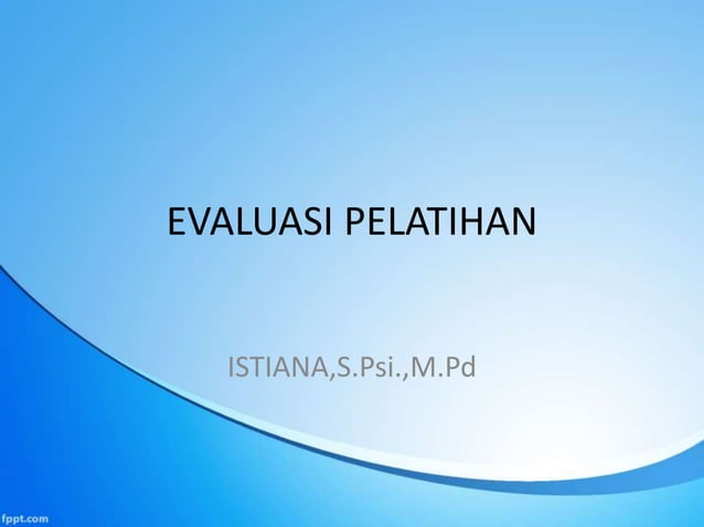 Evaluasi-Pelatihan | PPT