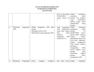 evaluasi program kerja pengendalian pencegahan infeksi | DOCX