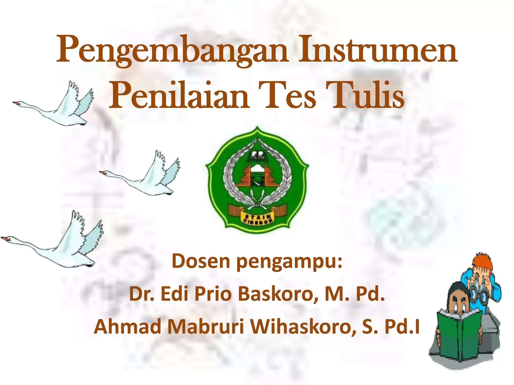 pengembangan instrumen tes tulis | PPTX