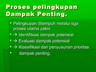 Evaluasi dampak amdal | PPT