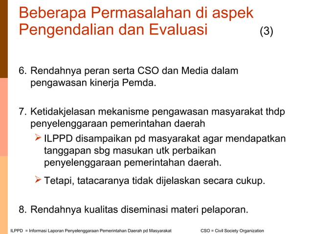 Evaluasi dan Pengendalian Pembangunan Daerah | PPT