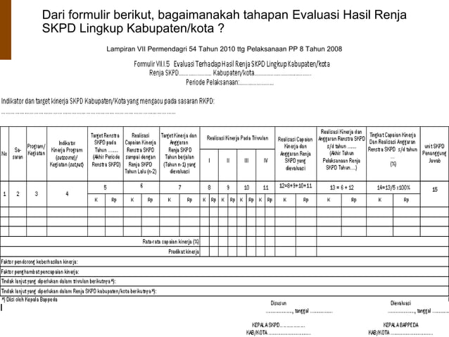 Evaluasi dan Pengendalian Pembangunan Daerah | PPT